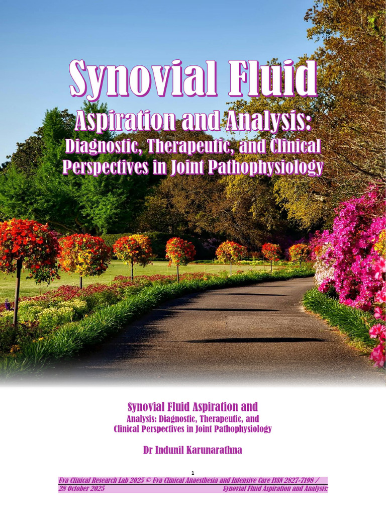 Synovial Fluid Aspiration and Analysis Diagnostic, Therapeutic, And ...