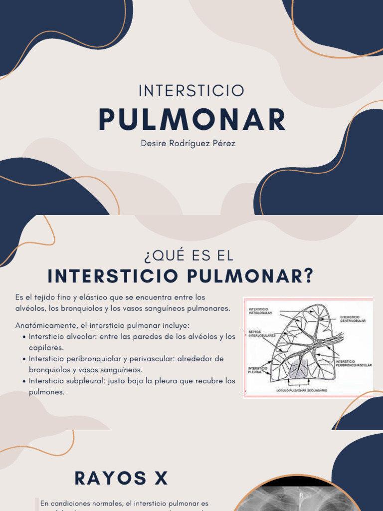 Intersticio Pulmonar: Definición y Patrones | PDF