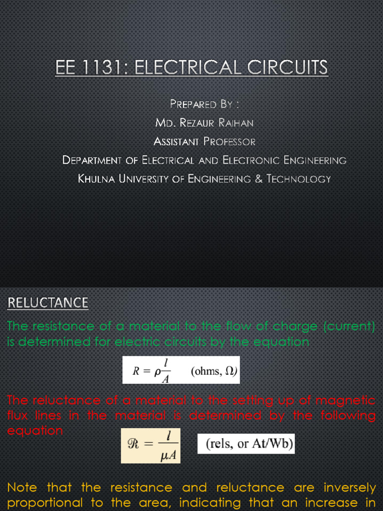 Understanding Resistance and Reluctance | PDF | Physical Sciences ...