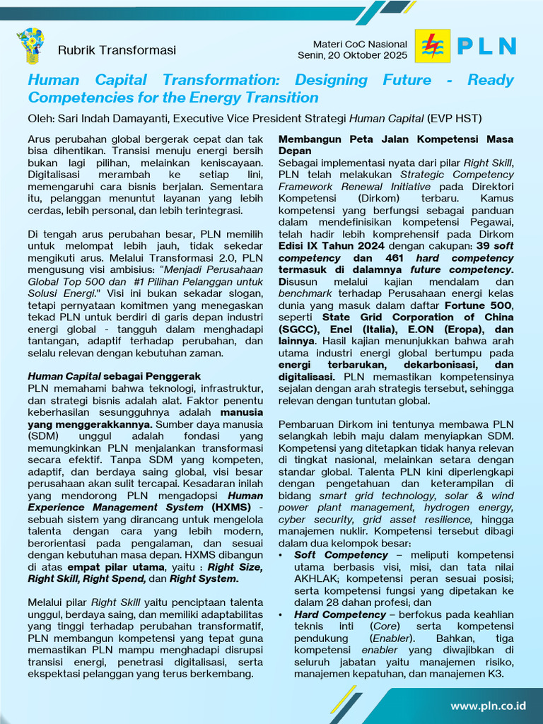 Materi CoC Nasional - Human Capital Transformation - Designing Future-Ready Competencies For The ...