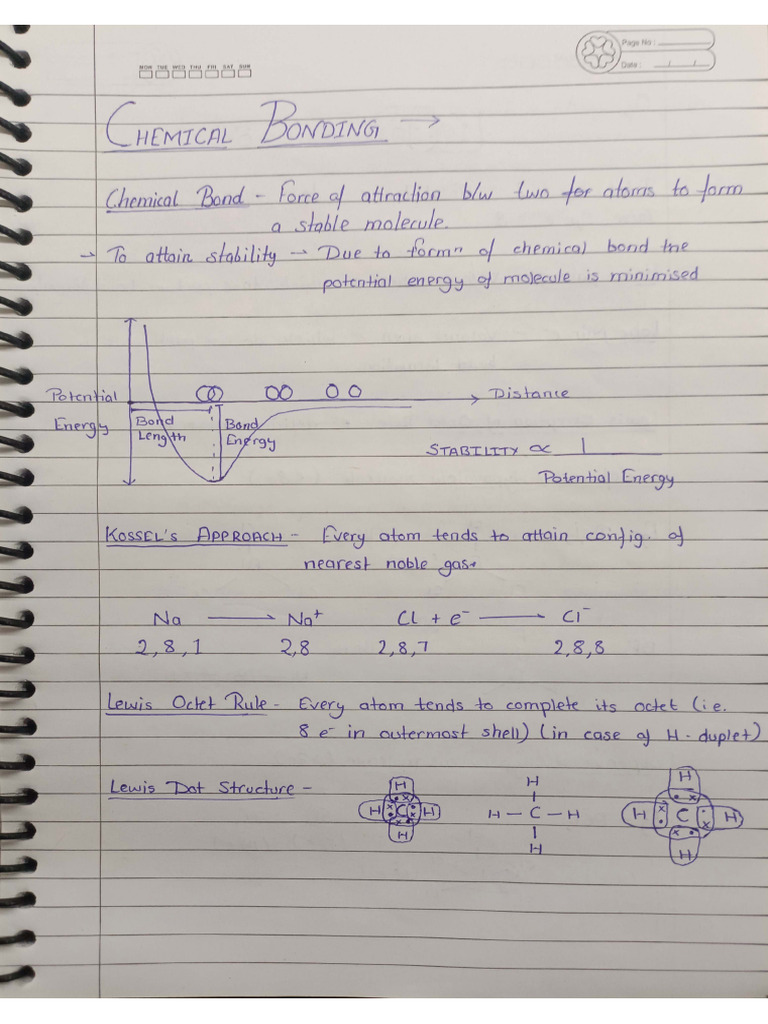 Chemical Bonding Notes | PDF