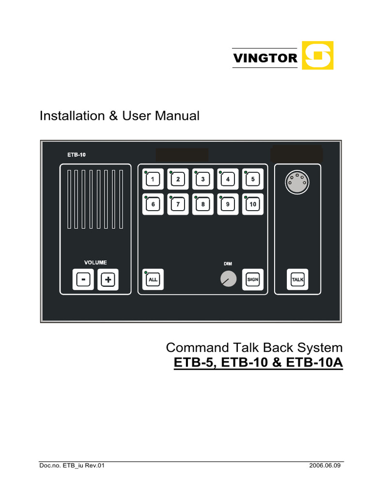 ETB-5,10 & 10A Installation Manual | PDF | Power Supply | Microphone