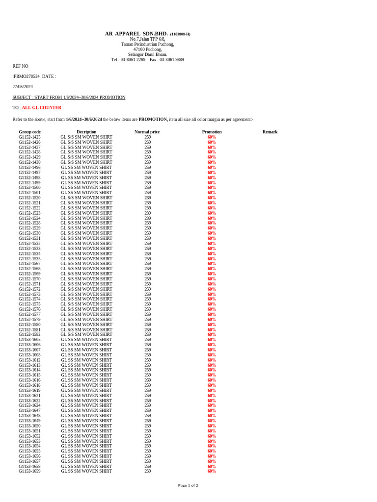 ALL GL Promotion 1.6.24-30.6.24 | PDF