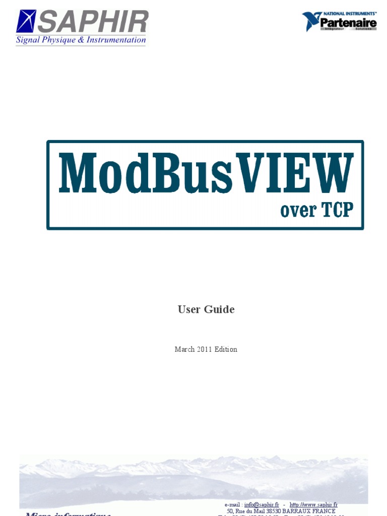 ModBusVIEWoTCP User Manual | PDF | Port (Computer Networking) | Server (Computing)