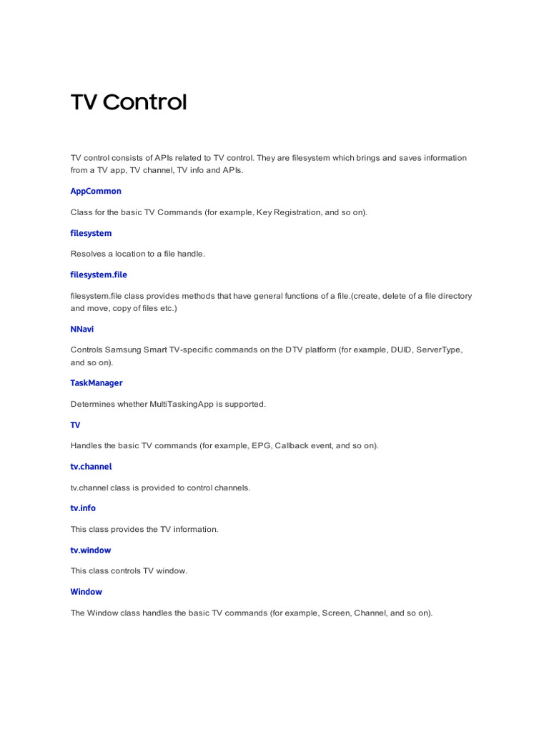 TV Control | PDF