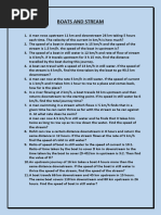 Class 10 Boat and Stream Problems | PDF | Speed | Chess Theory