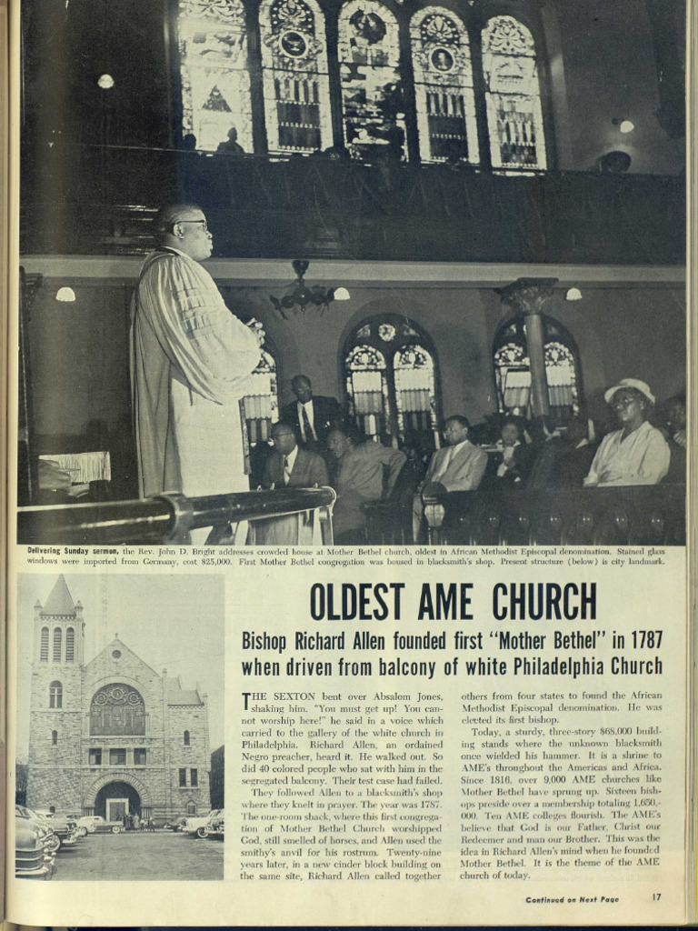 History of Mother Bethel AME Church | PDF | Methodism | Protestant ...
