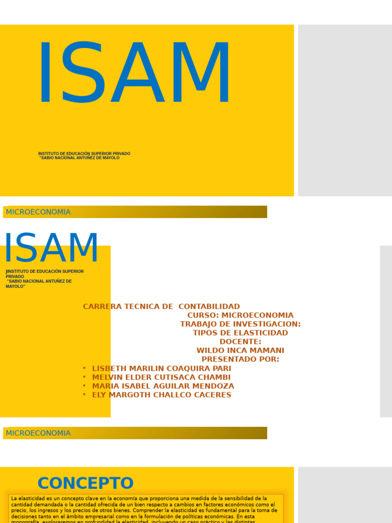 Isam Microeconomia Elasticidad | PDF | Elasticidad (economía ...
