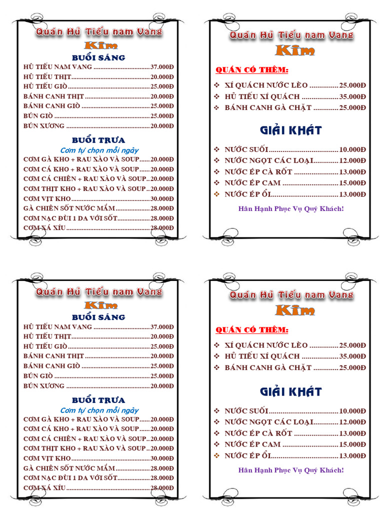 Hu Tiu Kim Nho | PDF