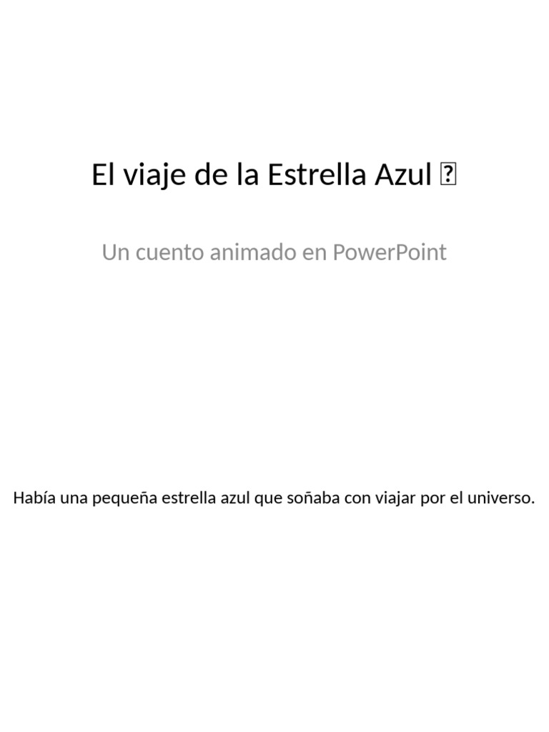 Cuento Estrella Azul | PDF