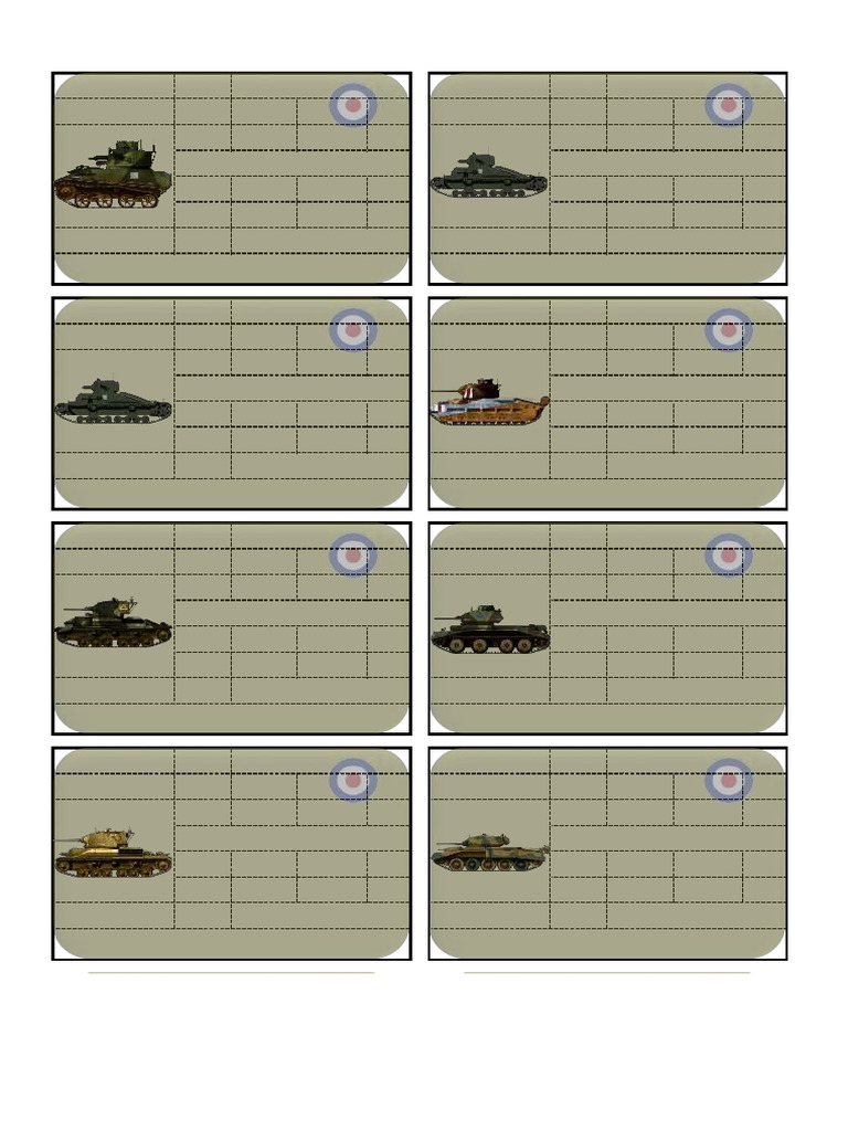 British Vechicle & Gun Cards | PDF | Armoured Fighting Vehicles ...