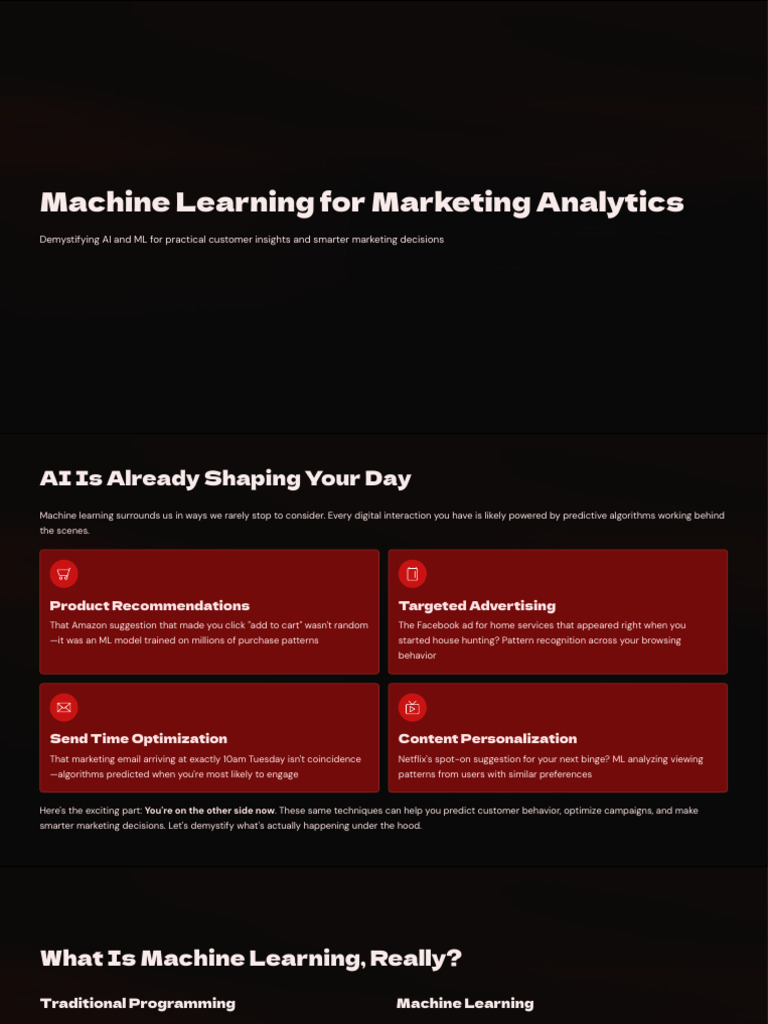 Machine Learning For Marketing Analytics | PDF | Machine Learning ...