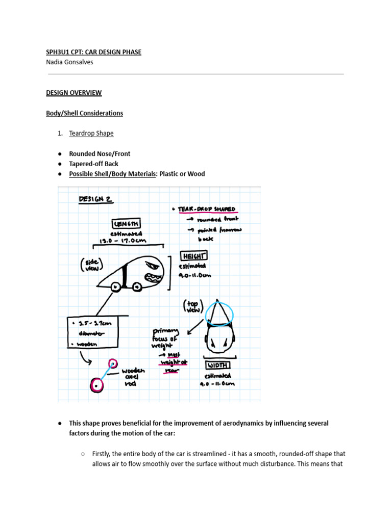 CPT Car Design 1 | PDF | Friction | Force