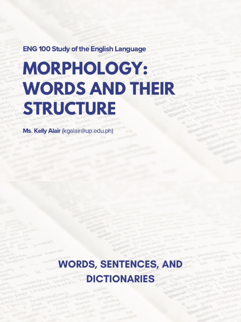 Understanding Word Structure and Morphology | PDF | Word | Morphology ...