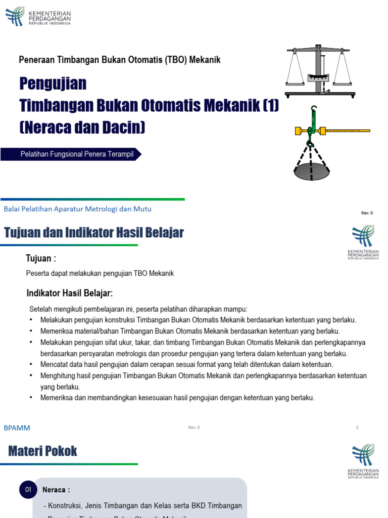 Pelatihan Pengujian Neraca Dacin | PDF