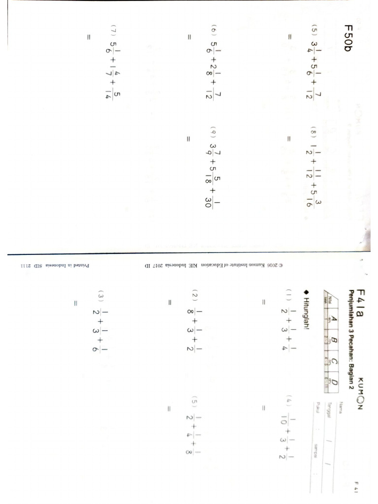 Kumon f41 | PDF