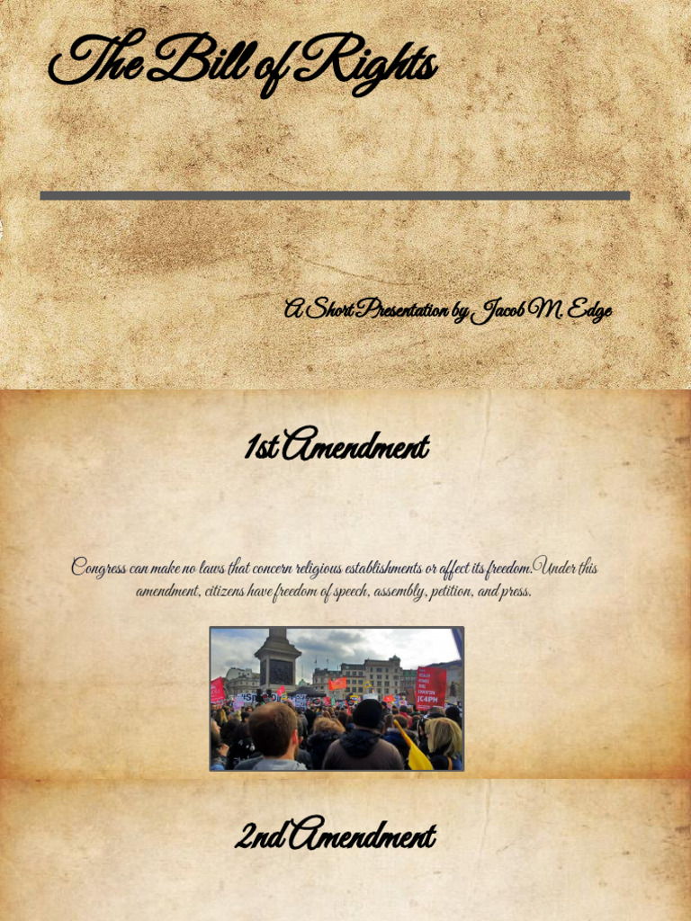 Bill of Rights - Simple Slides For Studying | PDF