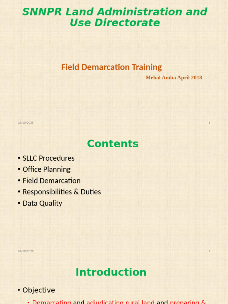 Field Demarcation For PS July 24 - 2017 | PDF