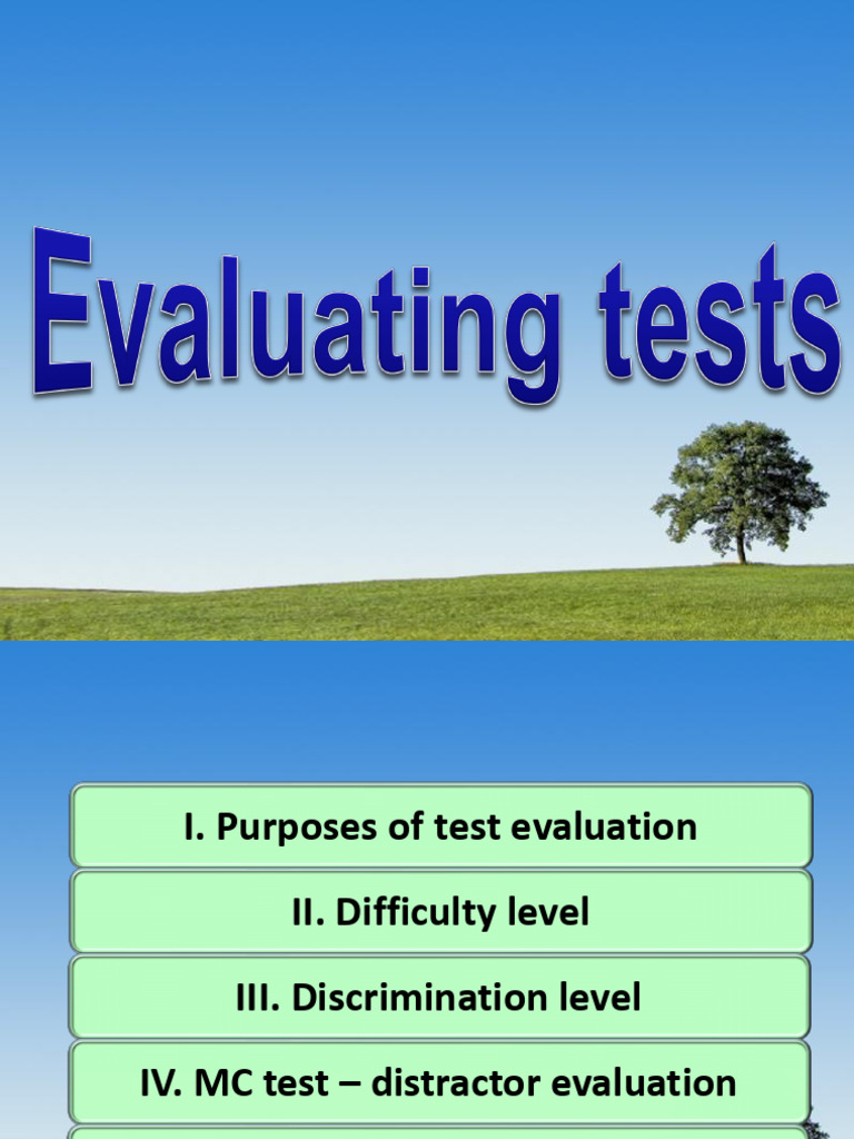 Unit 10, Evaluating Tests - Handout 10 | PDF | Mean | P Value