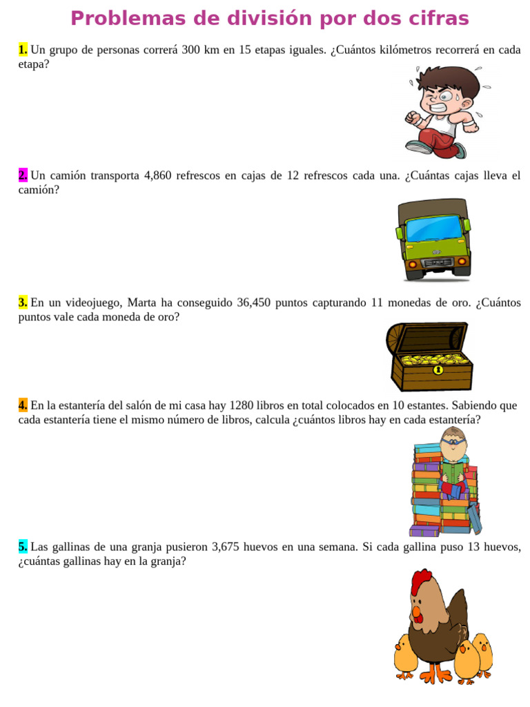 Problemas de División para Estudiantes | PDF