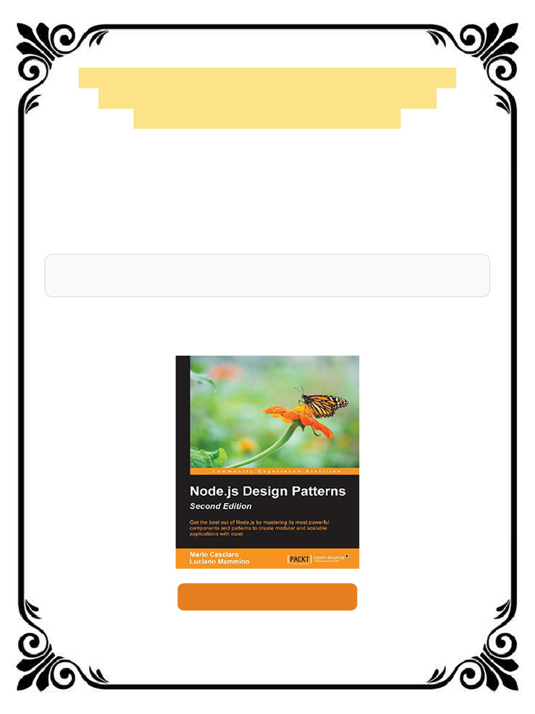 Node js Design Patterns Master best practices to build modular and scalable server side web ...