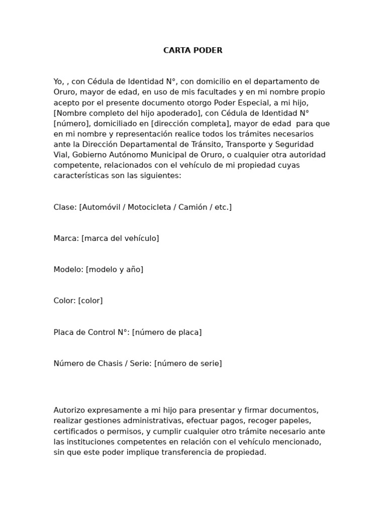 Carta de Poder | PDF