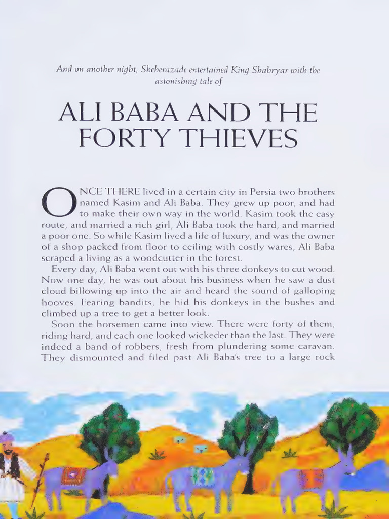 Ali Baba and the Forty Thieves Summary | PDF