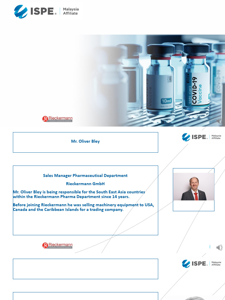 ISPE Rieckermann VaccineMfg EquipmentAroundFilling | PDF | Water ...