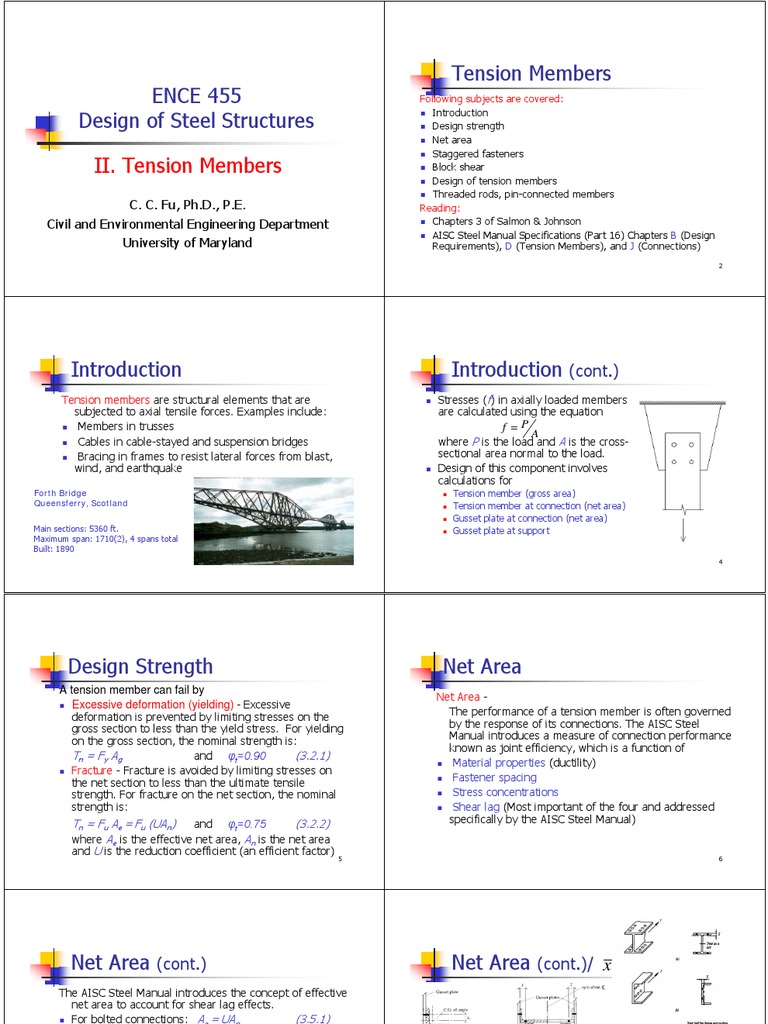 ENCE 455 Design of Steel Structures | PDF | Strength Of Materials ...
