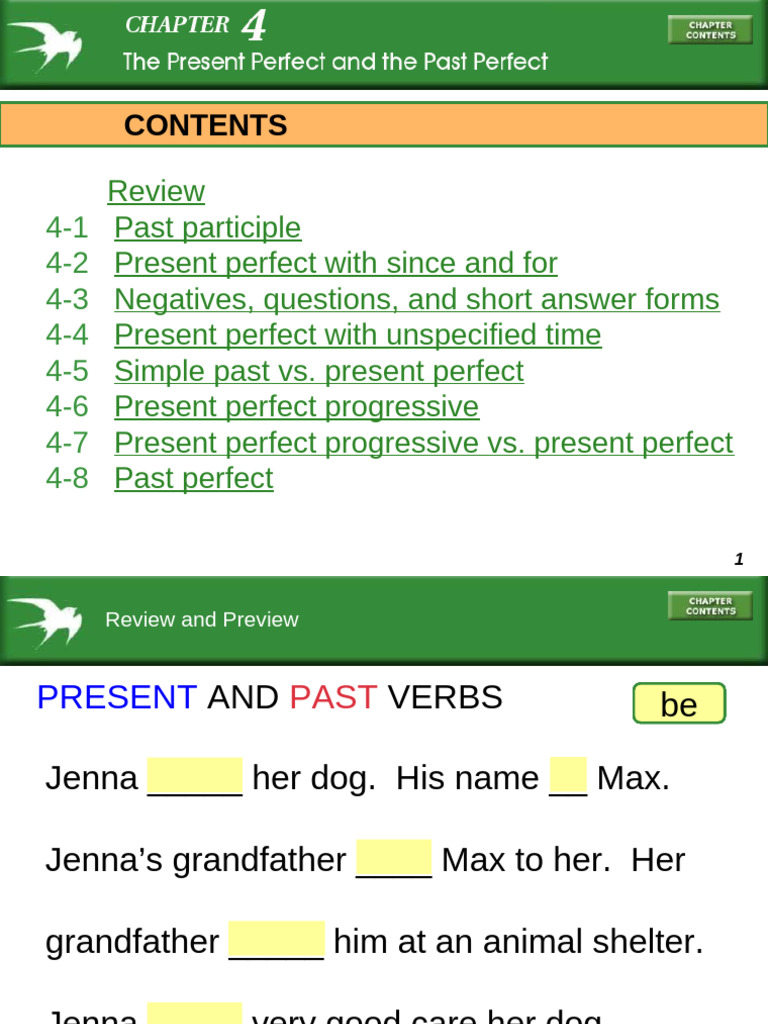 Curso de Ingles, El Presente Perfecto y El Pasado Perfecto | PDF ...