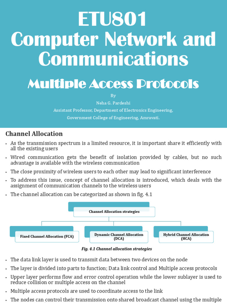 4 - Multiple Access Protocol | PDF | Channel Access Method | Computing