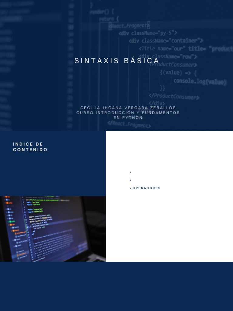 Sintaxis Básica | PDF | Python (lenguaje de programación) | Variable (informática)