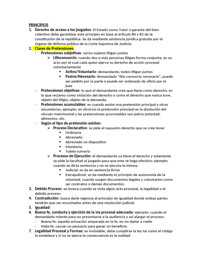 Principios y Clases de Pretensiones Judiciales | PDF | Demanda judicial ...