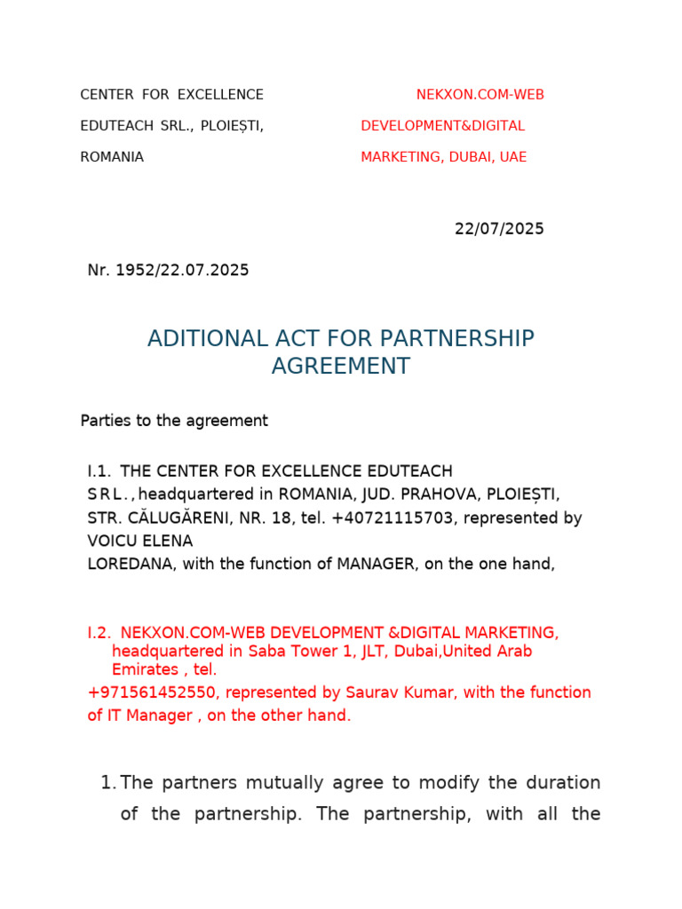 Aditional Act | PDF