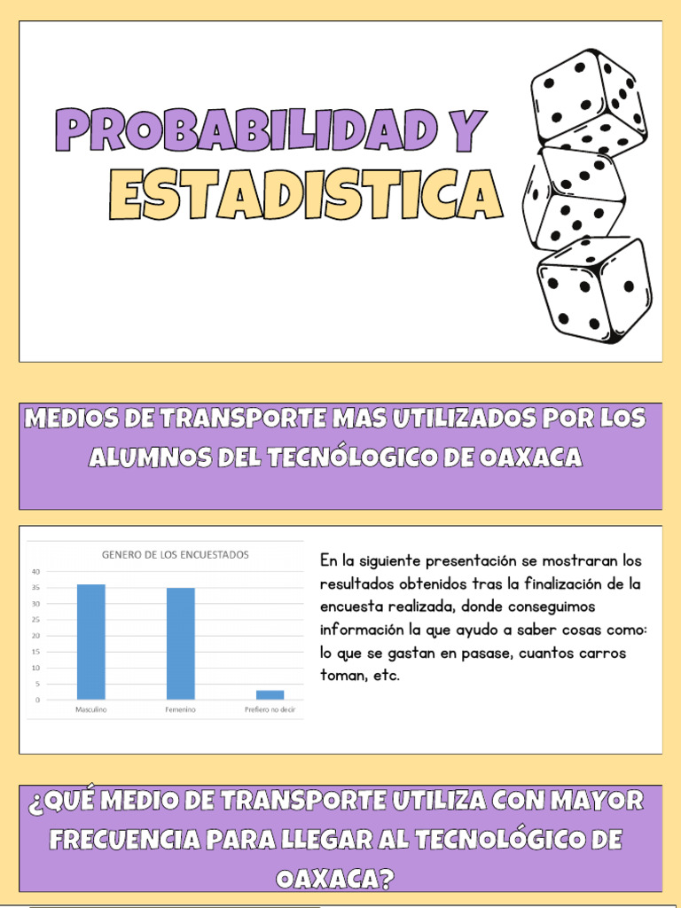Chance and Probability Mathematics Presentation in Purple Yellow Dice ...