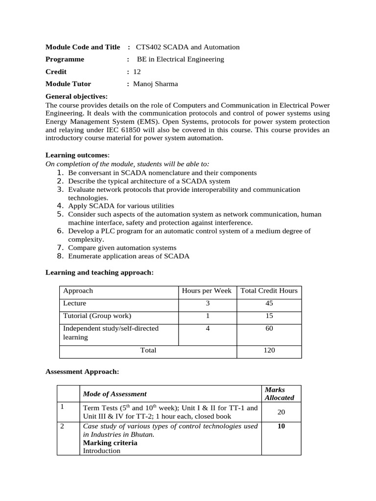 CTS402 SCADA and Automation | PDF | Scada | Programmable Logic Controller