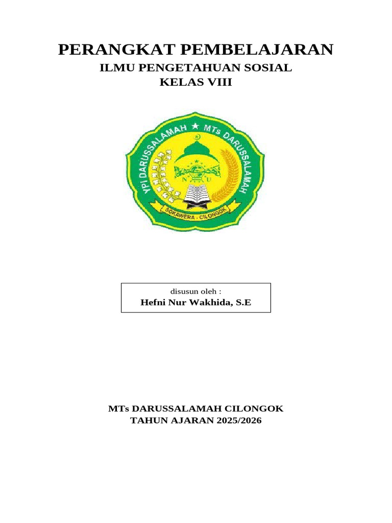 Perangkat Pembelajaran IPS Kelas VIII | PDF
