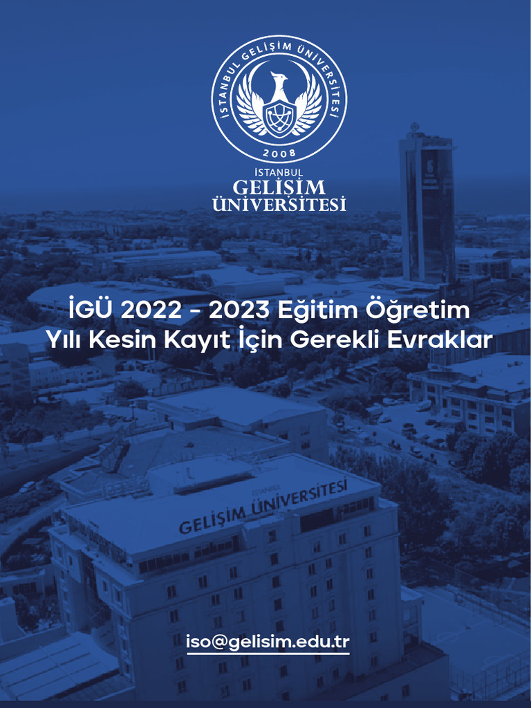 İgü 2022 - 2023 Eğitim Öğretim Yili Kesin Kayit İçin Gerekli Evraklartr ...