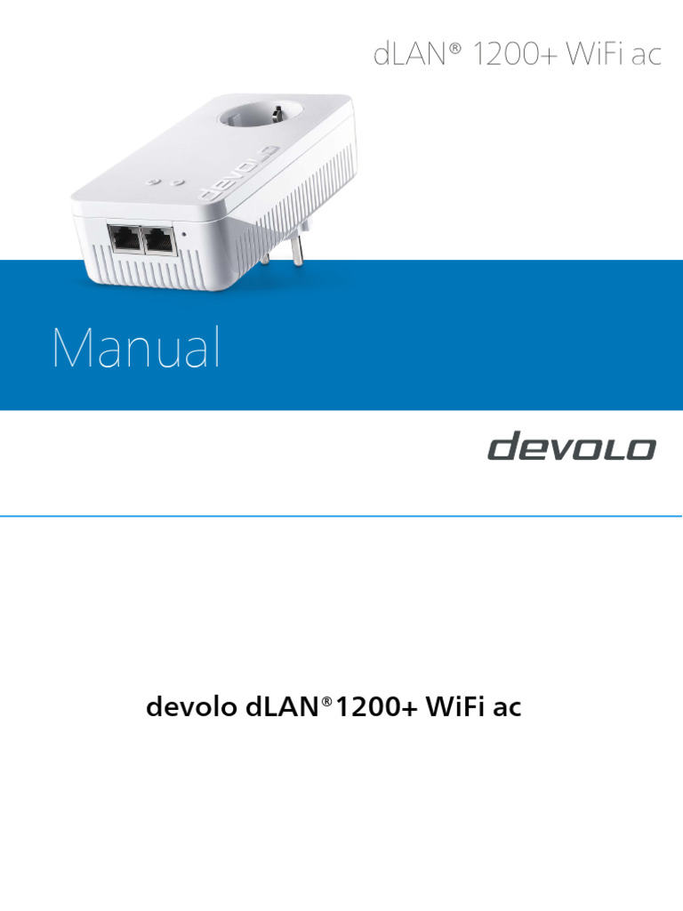 dLAN 1200+ WiFi ac Manual | PDF | Wireless Lan | Wi Fi