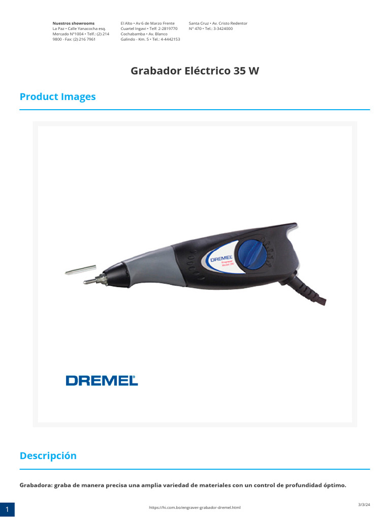 Grabador El Ctrico 35 W | PDF