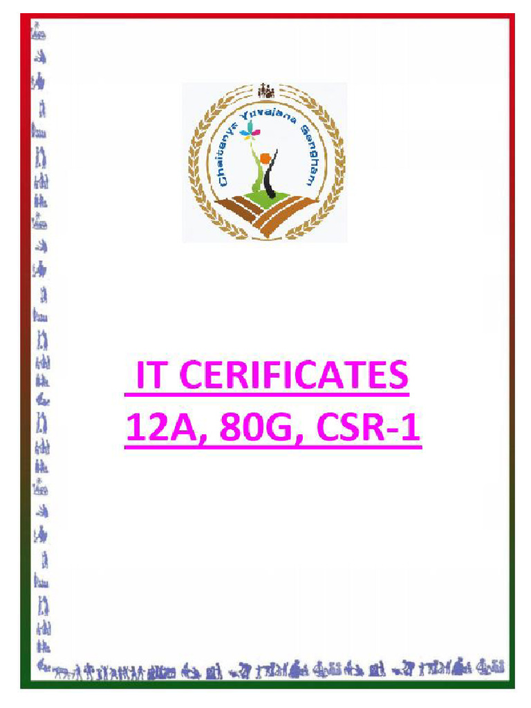 It Certificates Cover Page | PDF
