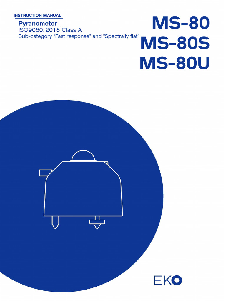 Pyranometer Sensor - MS-80S | PDF | Calibration | Electricity