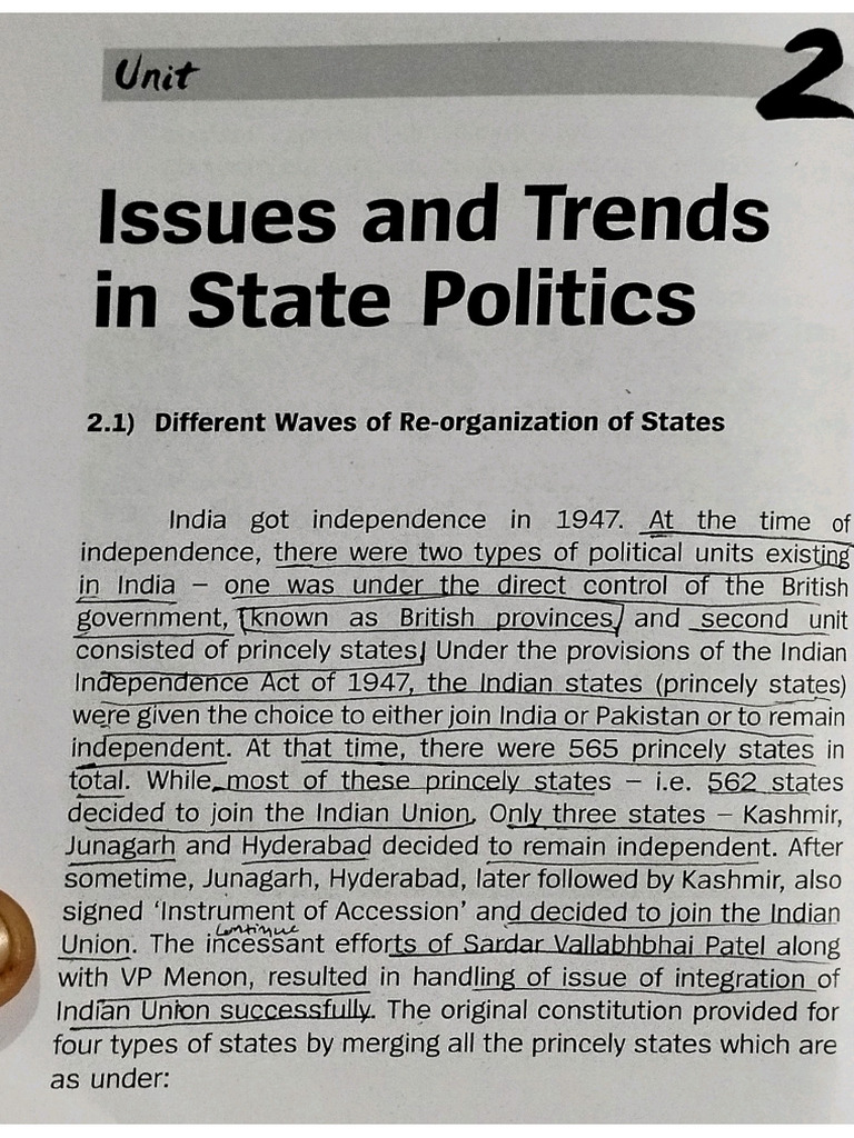 State Politics in India 2 Unit | PDF
