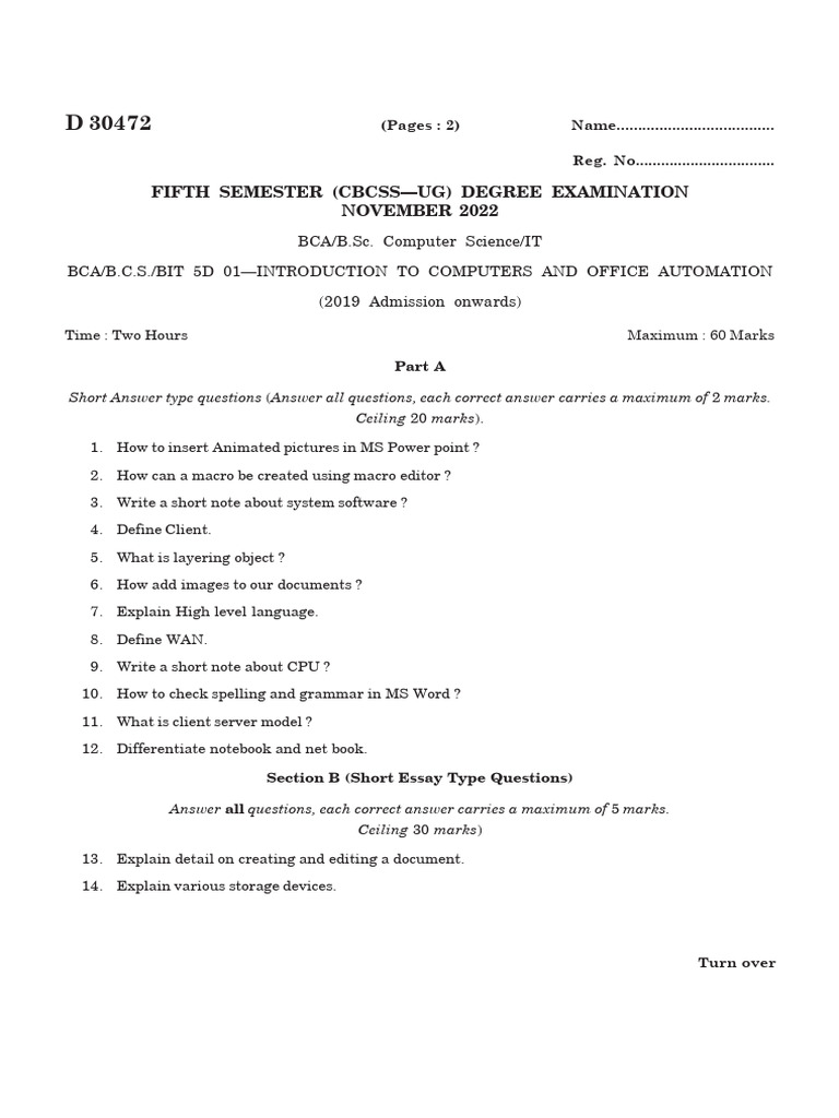 Introduction To Computers and Office Automation 20 - 251022 - 111546 ...