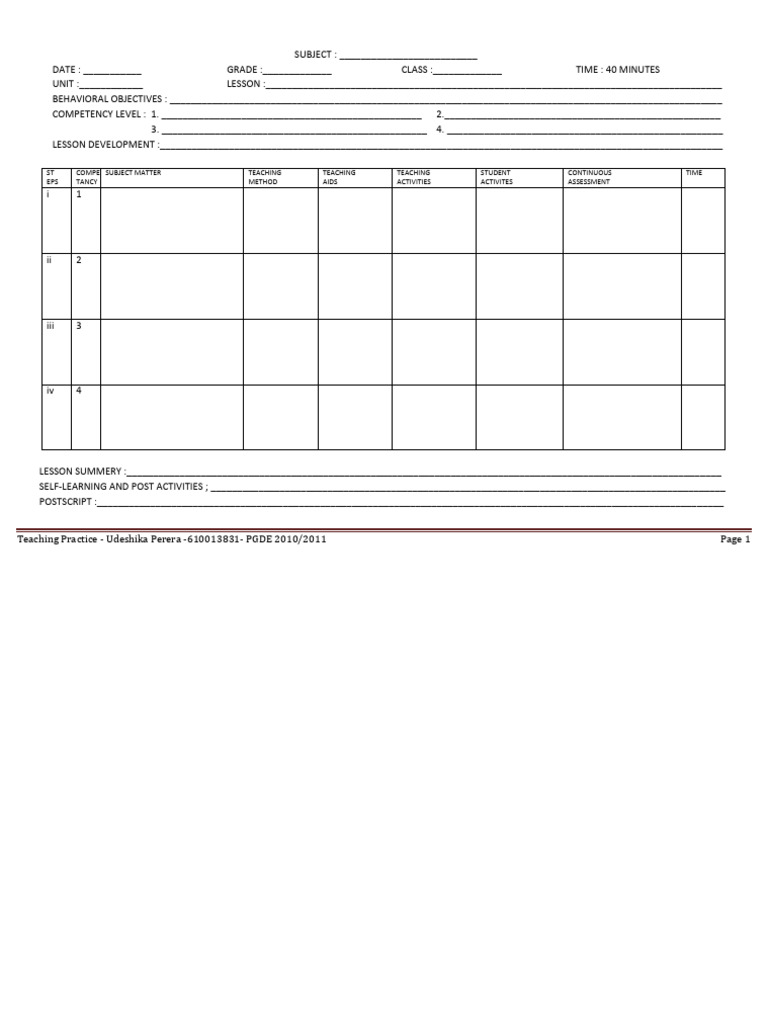 Less Plan Grid Secondary | PDF