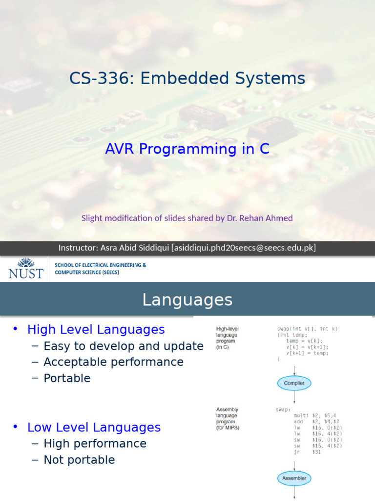 L15 - AVR Programming in C Intro | PDF | Computer Programming | Computing
