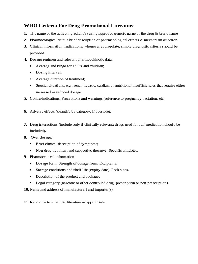 Drug Promotinal Literature | PDF
