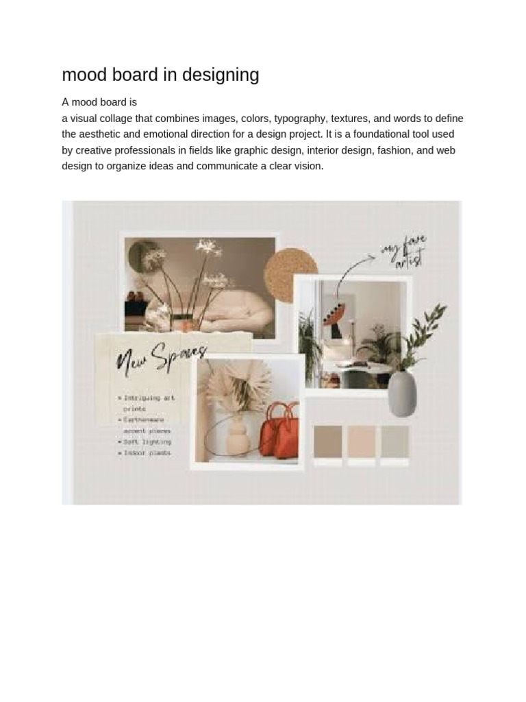 Creating a Mood Board Guide | PDF | Image | Typography