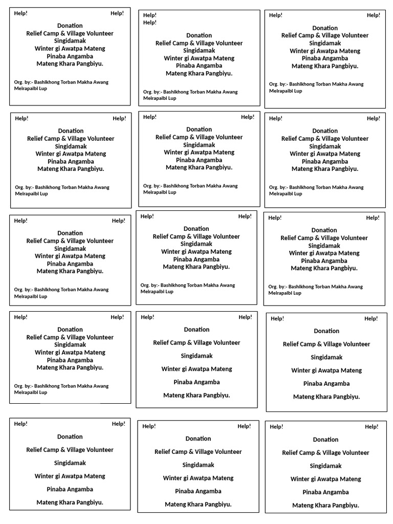 Donation Relief Camp | PDF
