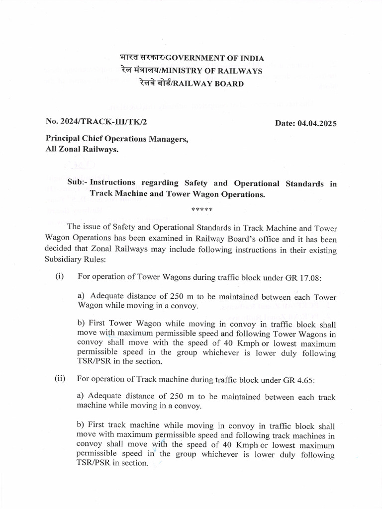Instructions Regarding Safety and Operational | PDF